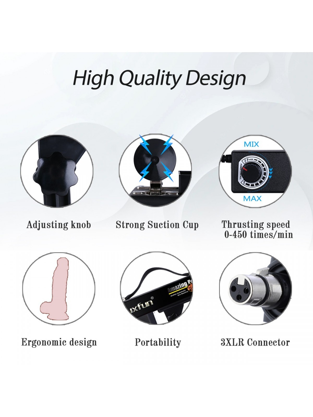 Auxfun Basic Sex Machine App Control With Multi Speed Adjustment Function